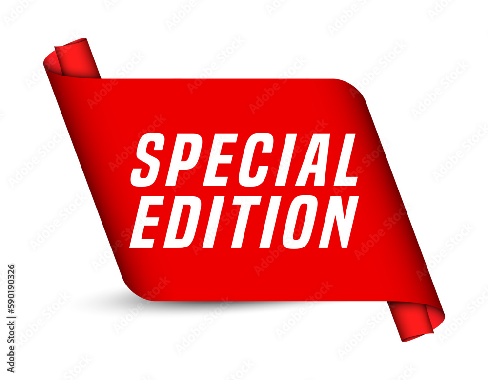 Colorful vector flat design banner special edition. This sign is well ...