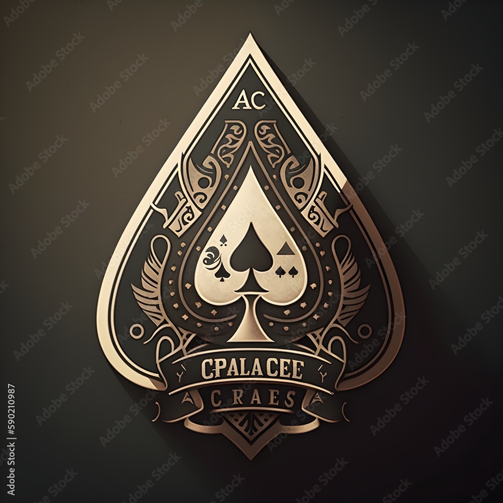 creat logo for a poker club using a modern design for the ace of spades ...