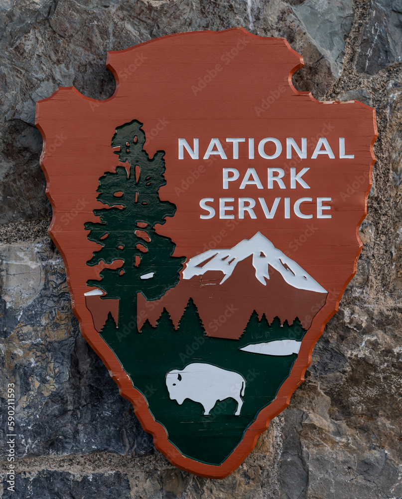National Park Service Carved Sign Stock Photo | Adobe Stock