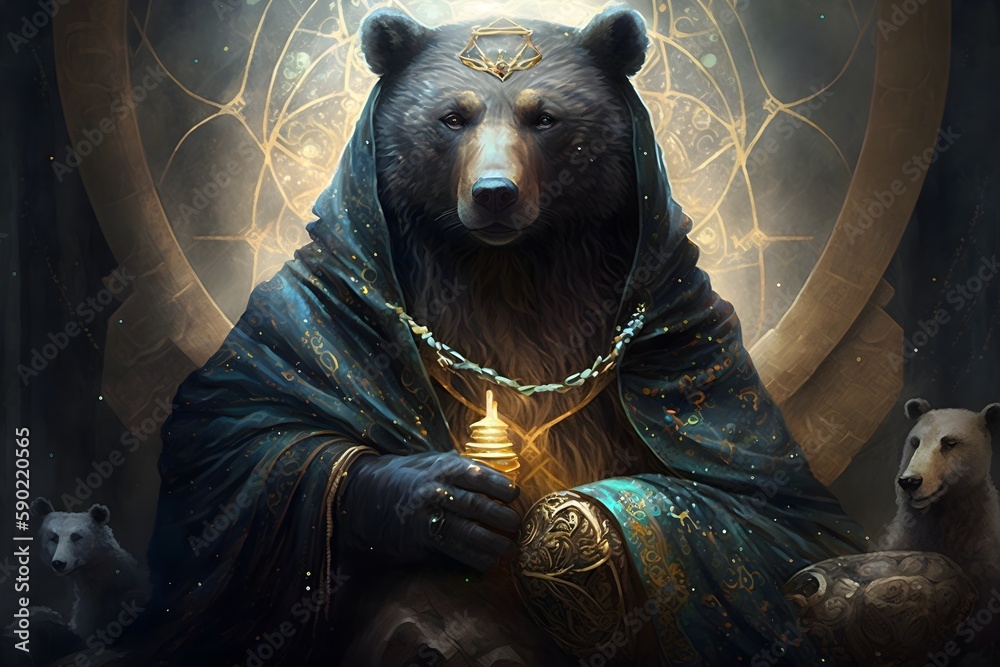 portrait of bear wizard of the nights watch mother bear goddess of ...