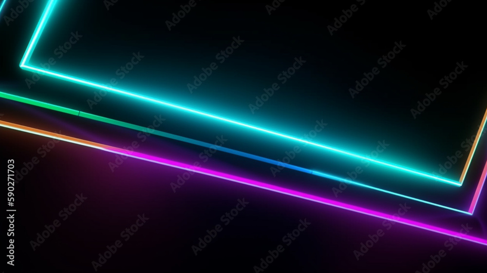 Colorful neon border or rectangle for banner design graphic resources ...