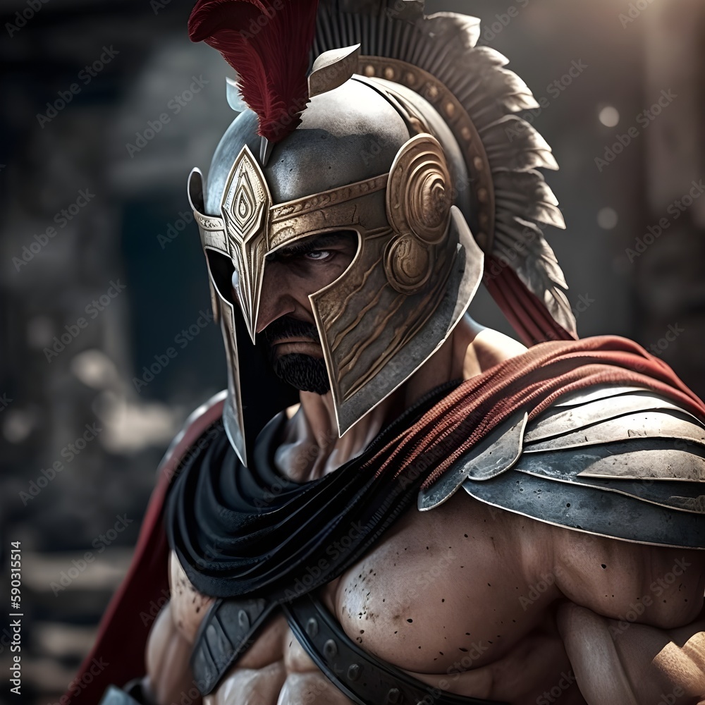 spartan warrior epic style photo realistic cinematic 8k full body angle ...