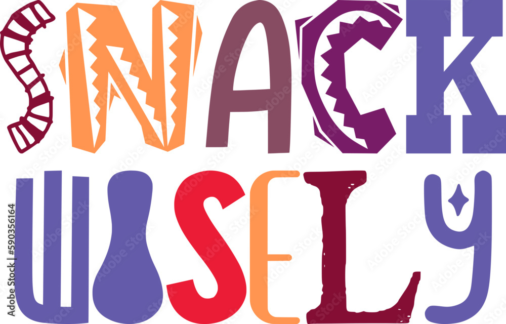Snack Wisely Hand Lettering Illustration for Icon, Motion Graphics ...