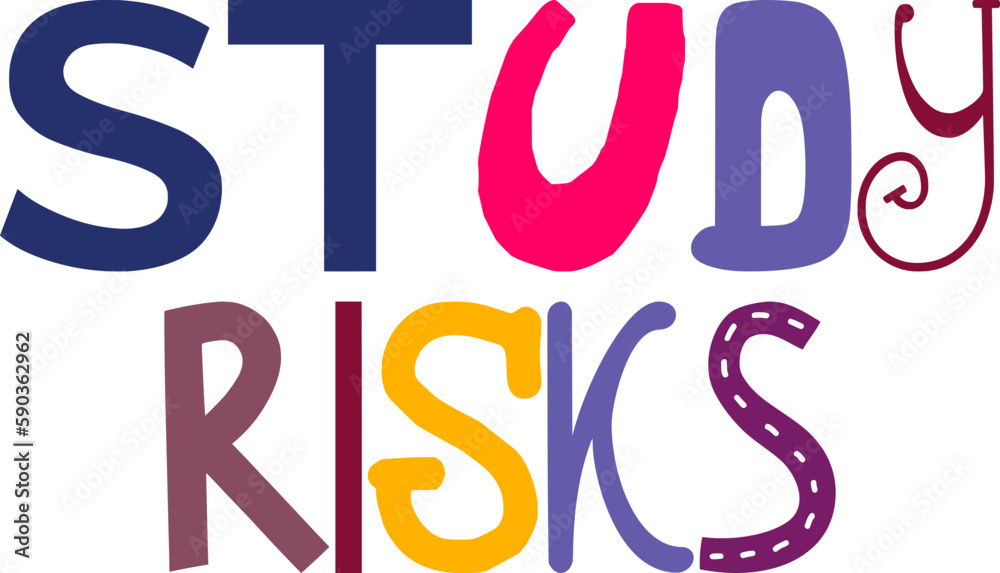 Study Risks Calligraphy Illustration for Motion Graphics, Social Media Post, Decal, Flyer Stock ...