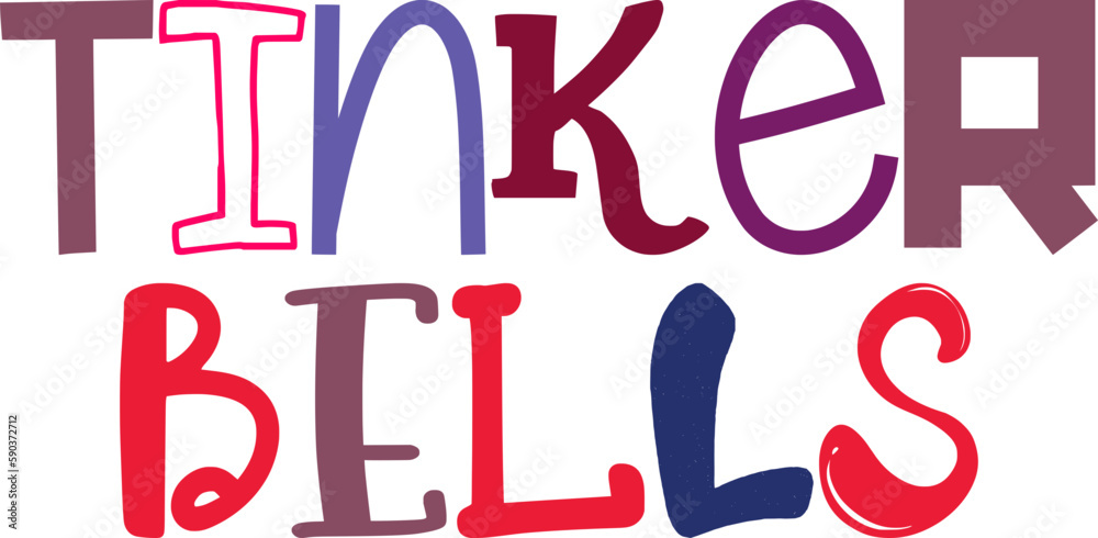 Tinker Bells Hand Lettering Illustration for Logo, Infographic, Decal ...