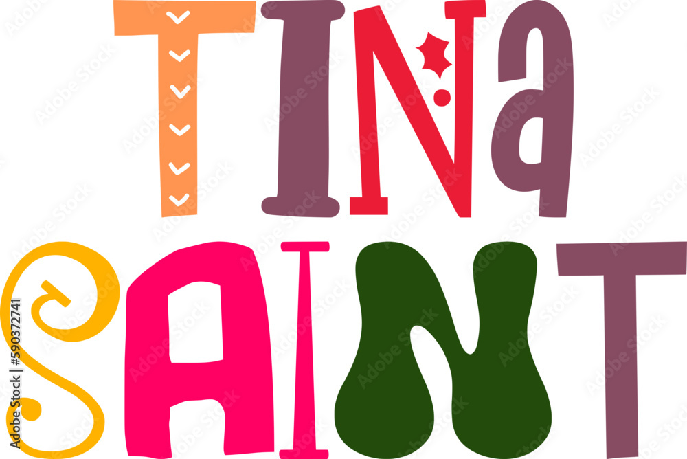 Tina Saint Calligraphy Illustration for Infographic, Mug Design ...