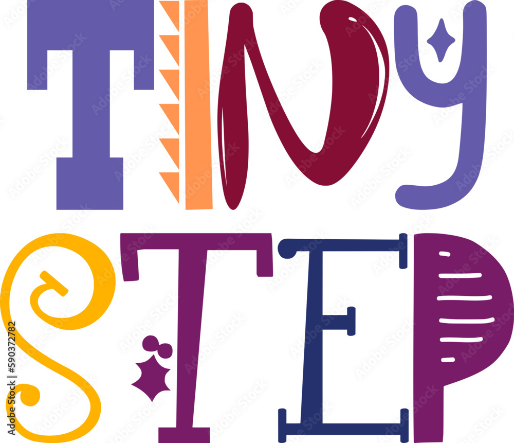 Tiny Step Calligraphy Illustration for Social Media Post, Sticker ...