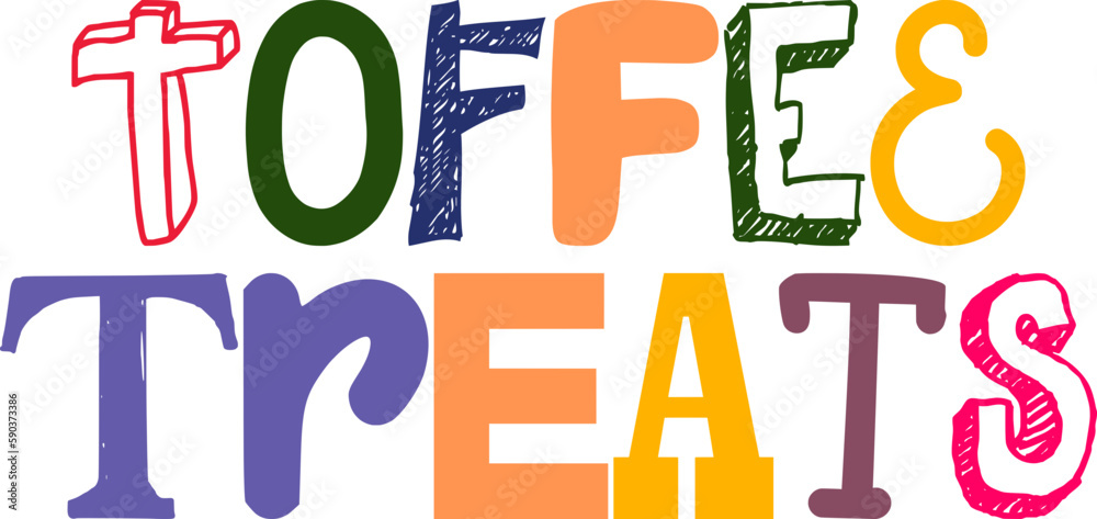 Toffee Treats Calligraphy Illustration for Icon, Infographic, Magazine ...