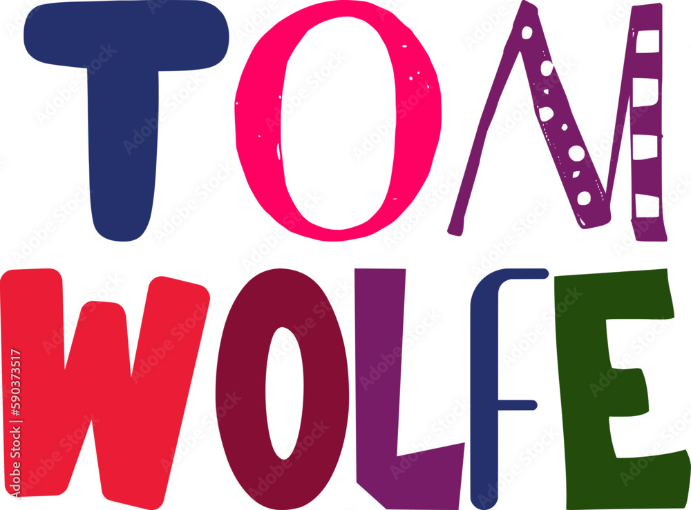 Tom Wolfe Hand Lettering Illustration for Presentation , Postcard ...