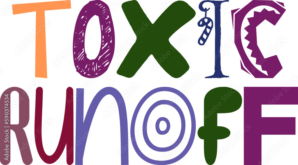 Toxic Runoff Calligraphy Illustration for Stationery, Logo ...