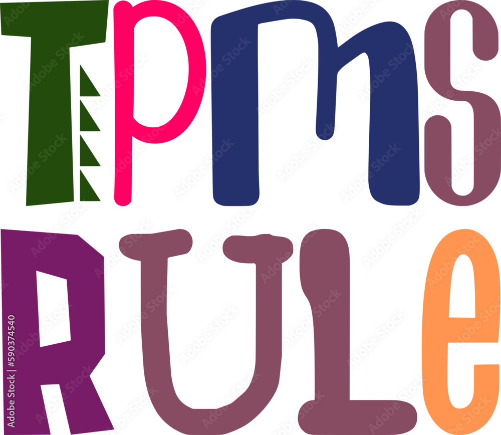 Tpms Rule Hand Lettering Illustration for Social Media Post, Decal ...