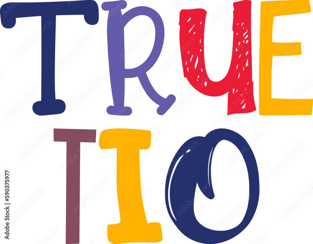 True Tio Hand Lettering Illustration for Flyer, Decal, Social Media ...