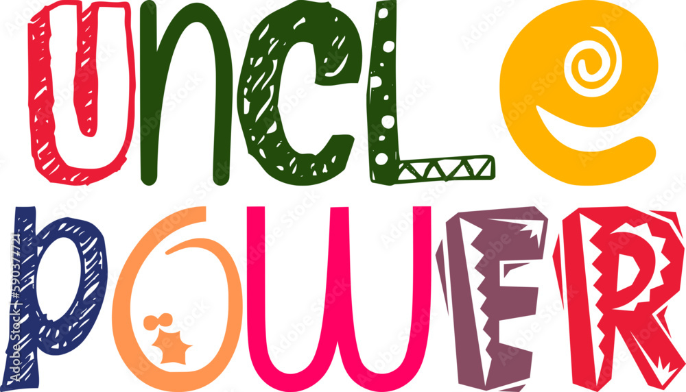 Uncle Power Hand Lettering Illustration for Motion Graphics, Gift Card ...