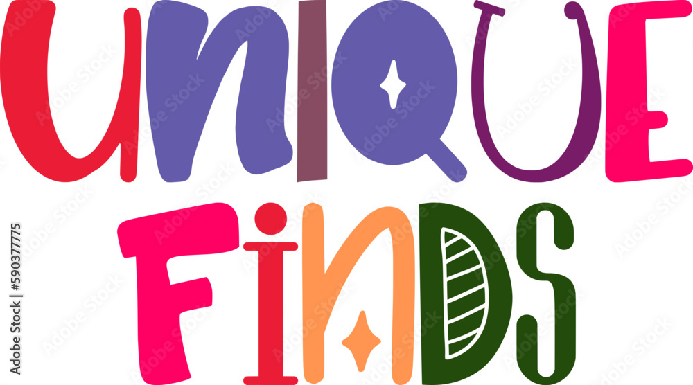 Unique Finds Hand Lettering Illustration for Motion Graphics, Packaging ...