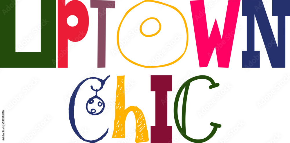 Uptown Chic Hand Lettering Illustration for Stationery, Book Cover ...