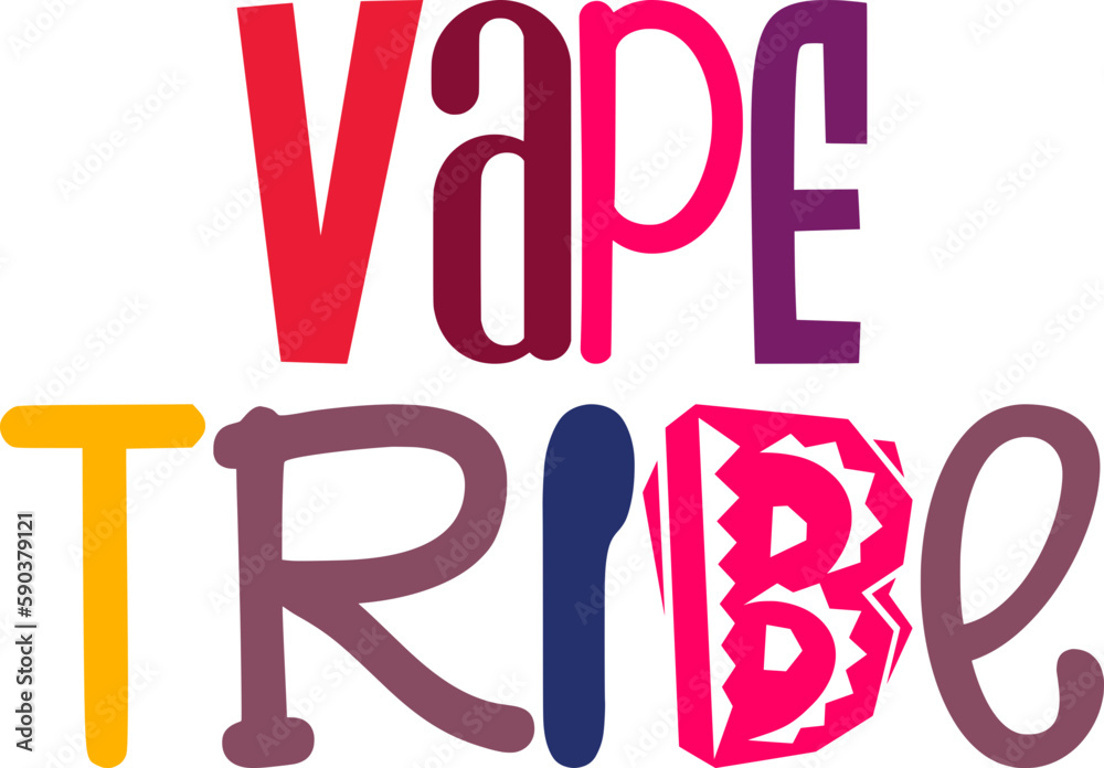 Vape Tribe Calligraphy Illustration for Icon, Motion Graphics, Postcard ...