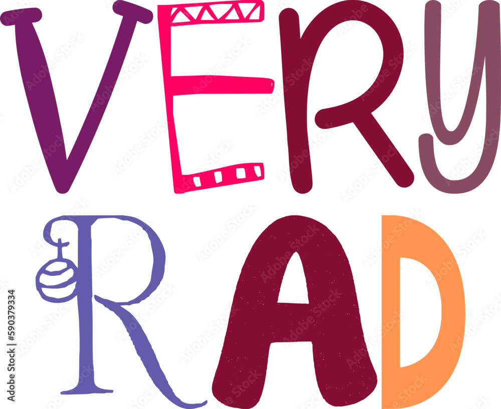 Very Rad Hand Lettering Illustration for Packaging, Stationery, Poster ...