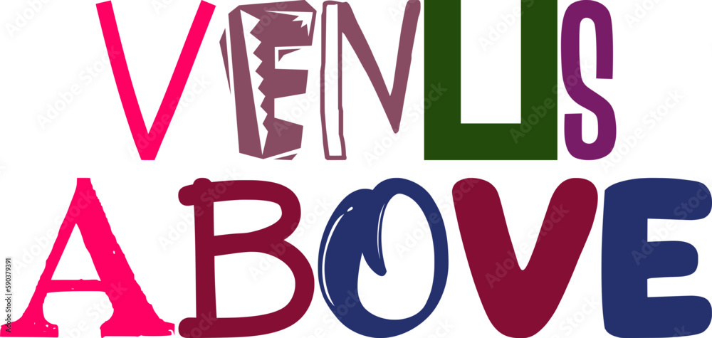 Venus Above Hand Lettering Illustration for Social Media Post, Poster ...