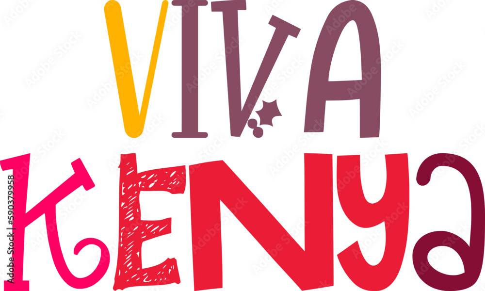 Viva Kenya Hand Lettering Illustration for Motion Graphics, Newsletter ...
