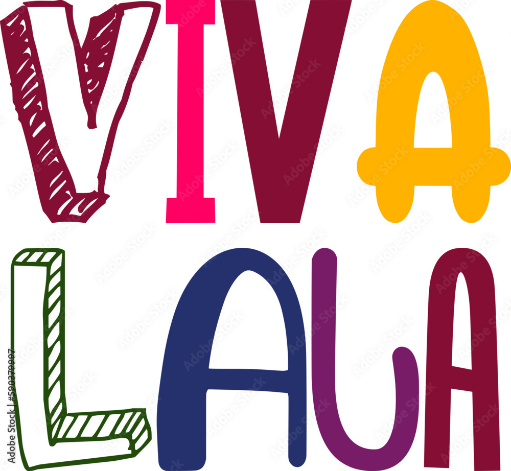 Viva Lala Calligraphy Illustration for Label, Motion Graphics ...