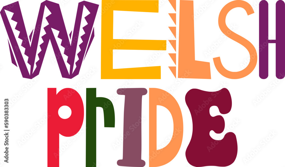 Welsh Pride Hand Lettering Illustration for T-Shirt Design, Infographic ...