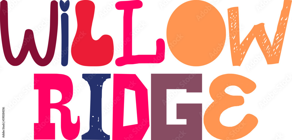 Willow Ridge Hand Lettering Illustration for Gift Card, Social Media ...