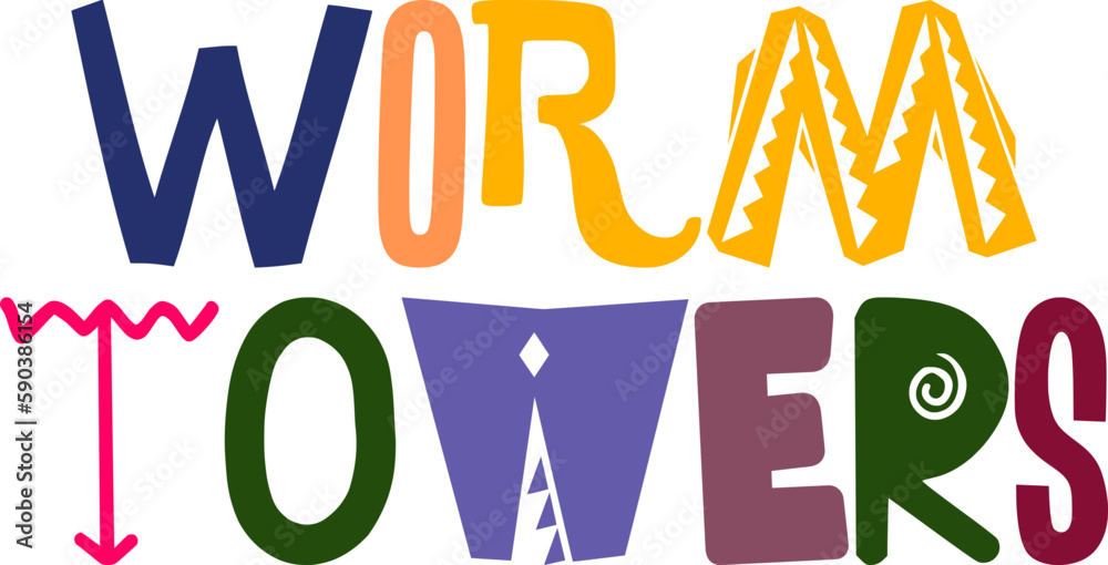 Worm Towers Calligraphy Illustration for Motion Graphics, Magazine ...
