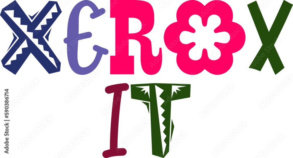 Xerox It Hand Lettering Illustration for Infographic, Flyer, Brochure ...