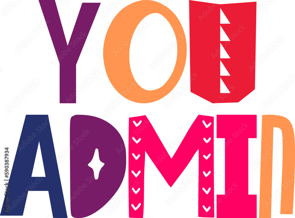 You Admin Hand Lettering Illustration for Label, Magazine, Gift Card ...