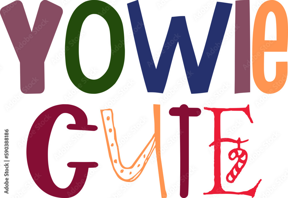 Yowie Cute Hand Lettering Illustration for Newsletter, Packaging ...