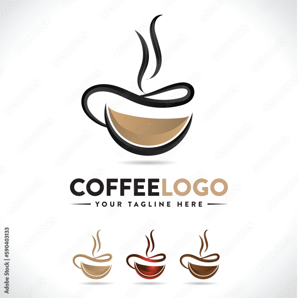 Coffee Logo Design Coffee Mug Logo Design Fully Editable EPS Stock ...