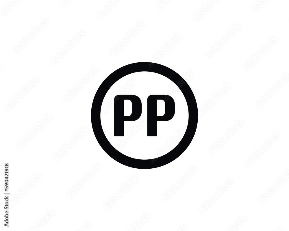 PP Logo design vector template Stock Vector | Adobe Stock
