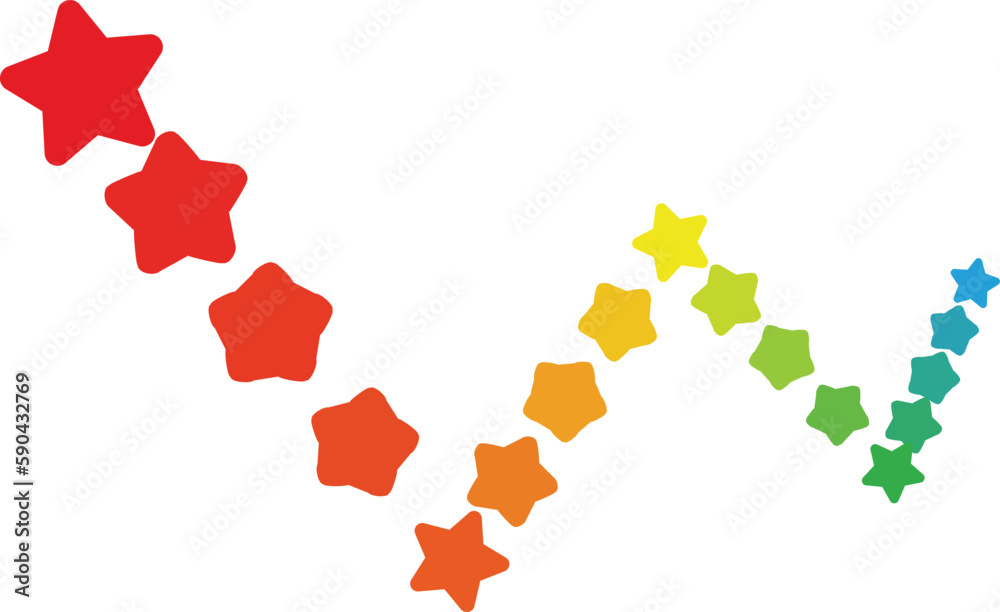 Rainbow Stars vector image or clip art Stock Vector | Adobe Stock