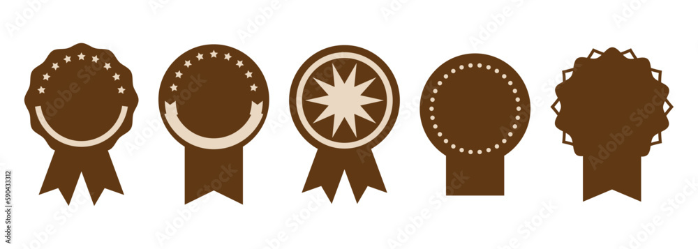 Vecteur Stock Round badge, label, background, visual element. A plain ...
