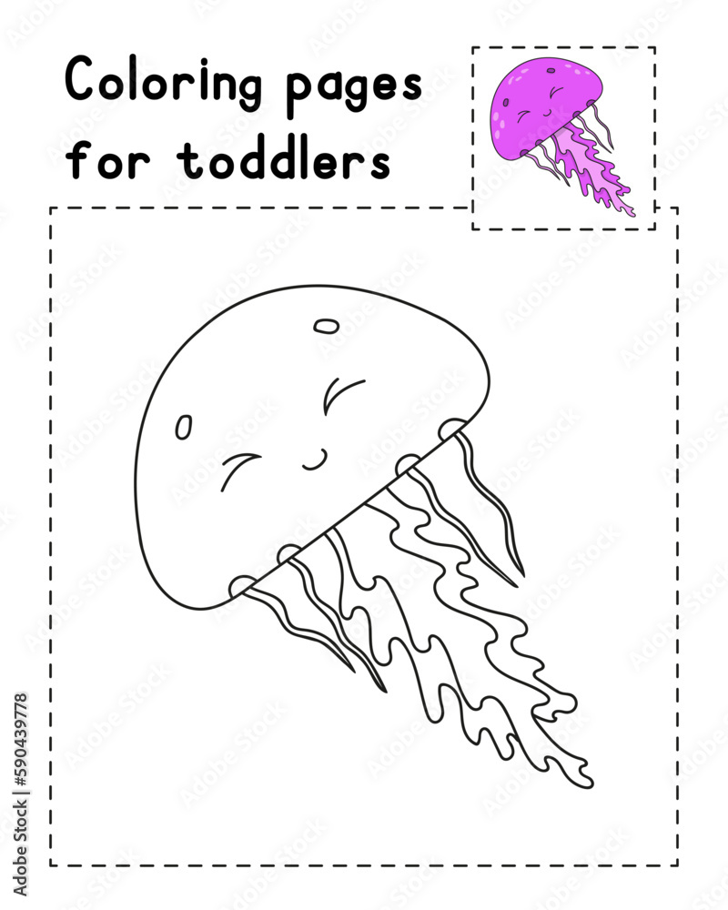 Coloring book page for kids. Cartoon style character. Isolated on white ...