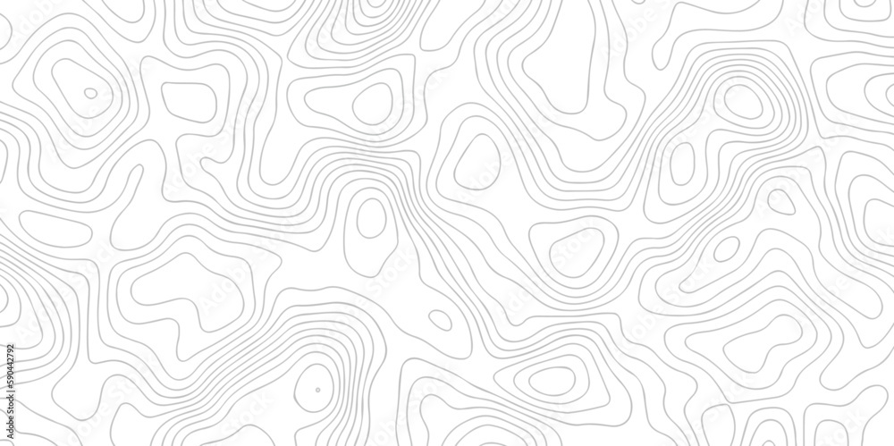 Poster Black and white lines seamless Topographic map patterns ...