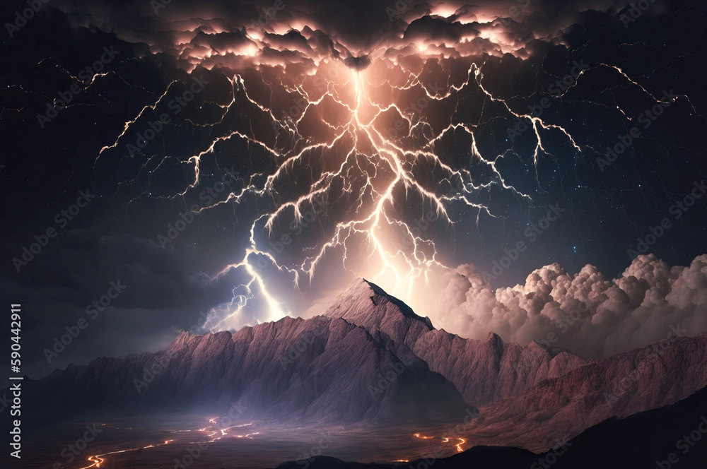 star constellation turning into lightning ,lightning in the sky ...