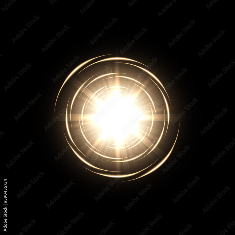 Abstract sun glare translucent glow with a special light effect. Vector ...