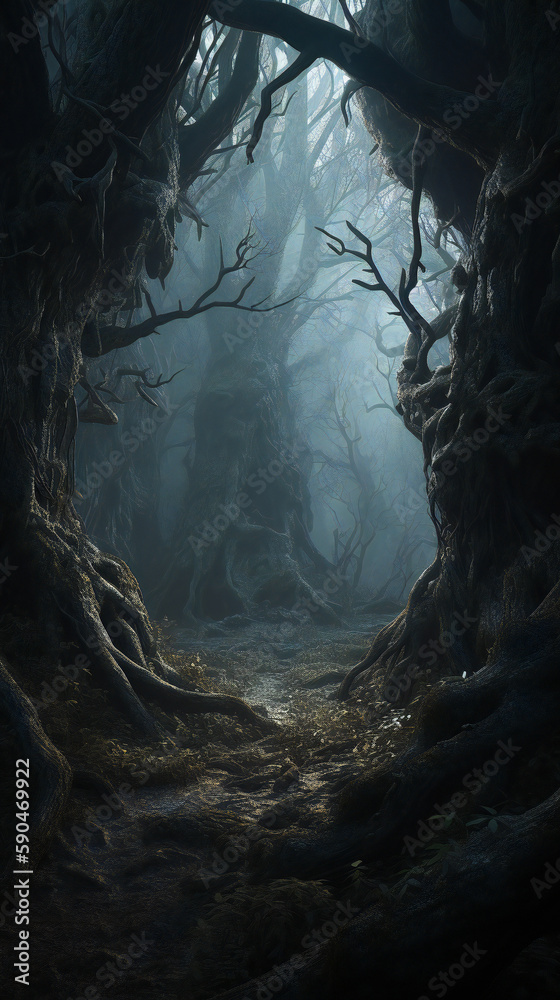 Cursed Woods in 3D - Monstrous Creatures and Gnarled Trees, Intense and ...