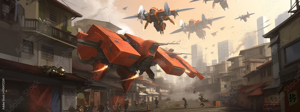 robot, transformer, manga, helicopter, military, aircraft, war, fly ...