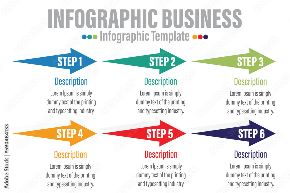 Fototapeta mapa świata dla dzieci Vector paper arrows infographic, banners diagram, labels graph ...