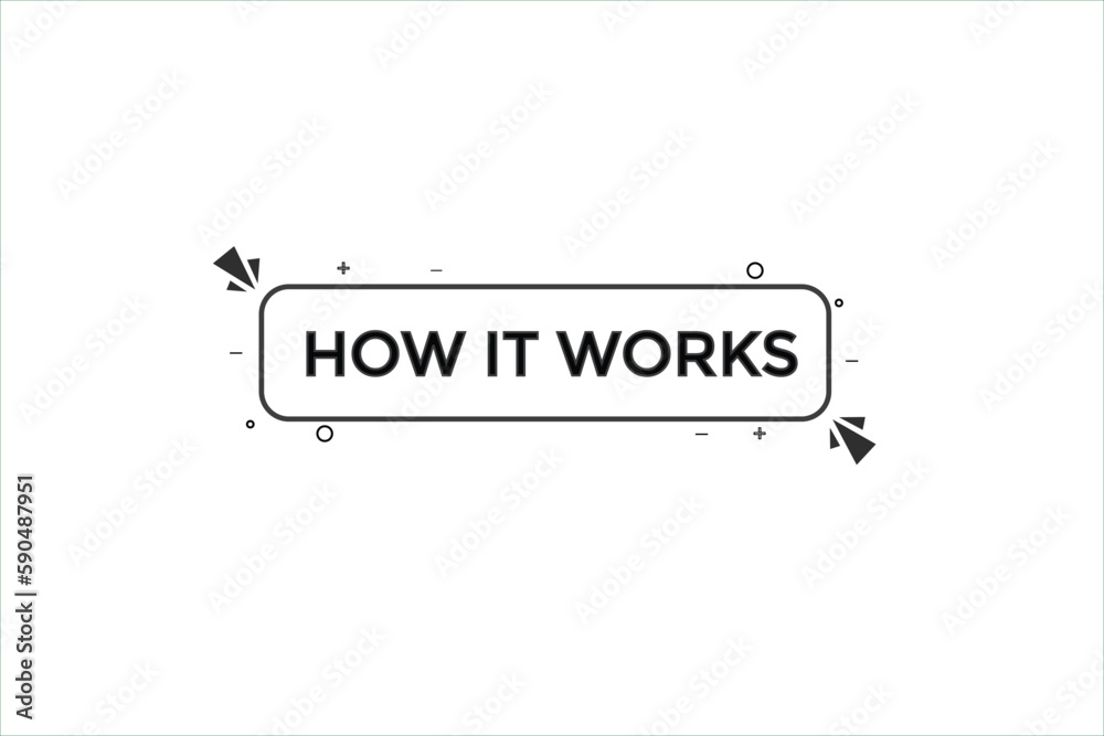 how it works vectors.sign label bubble speech how it works Stock Vector ...
