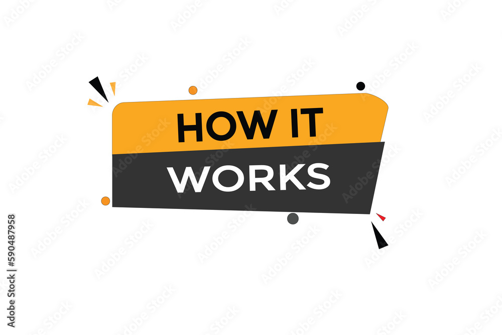 how it works vectors.sign label bubble speech how it works Stock Vector ...