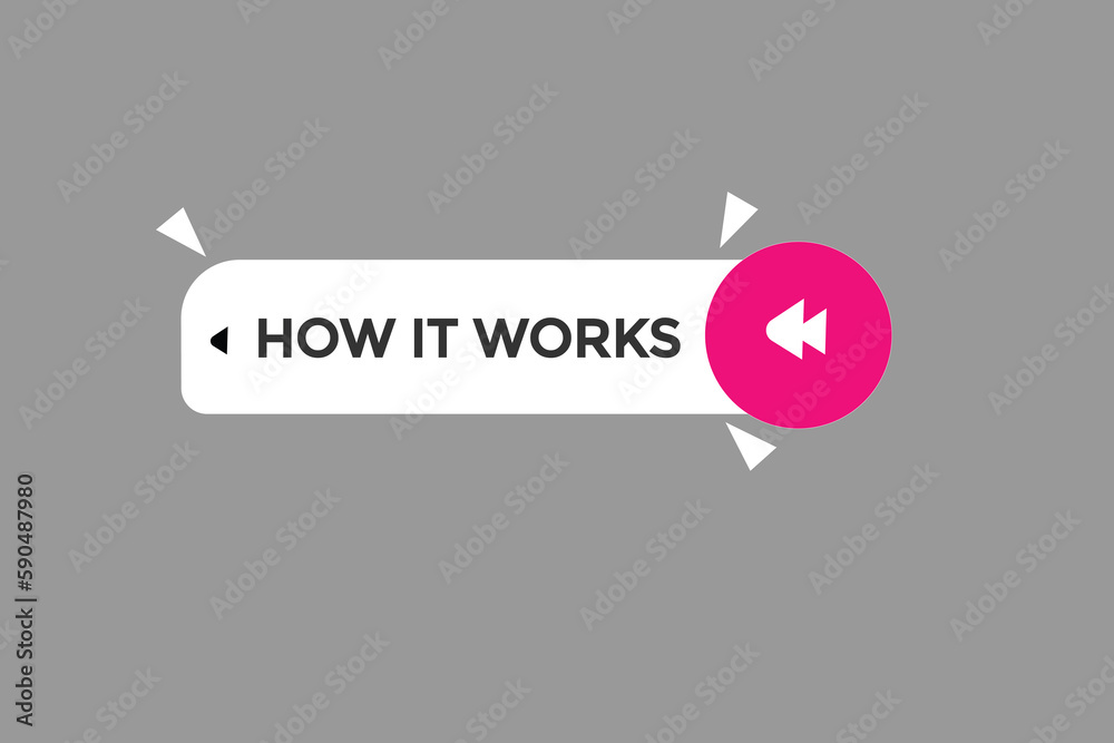 how it works vectors.sign label bubble speech how it works Stock Vector ...
