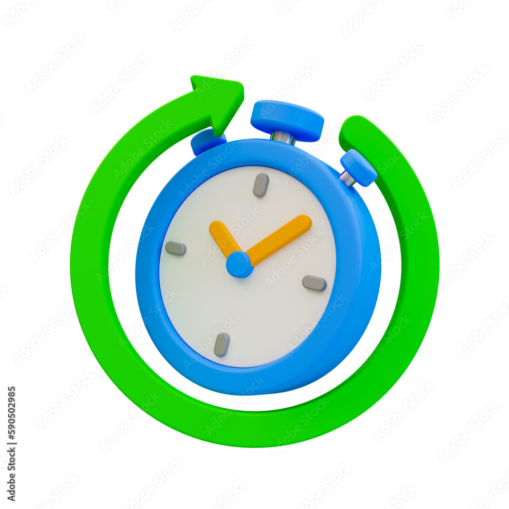 3d minimal history icon. restore symbol. turn back time concept ...