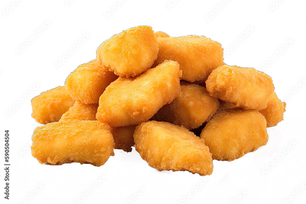 chicken nuggets on transparent background , ai generated Stock ...