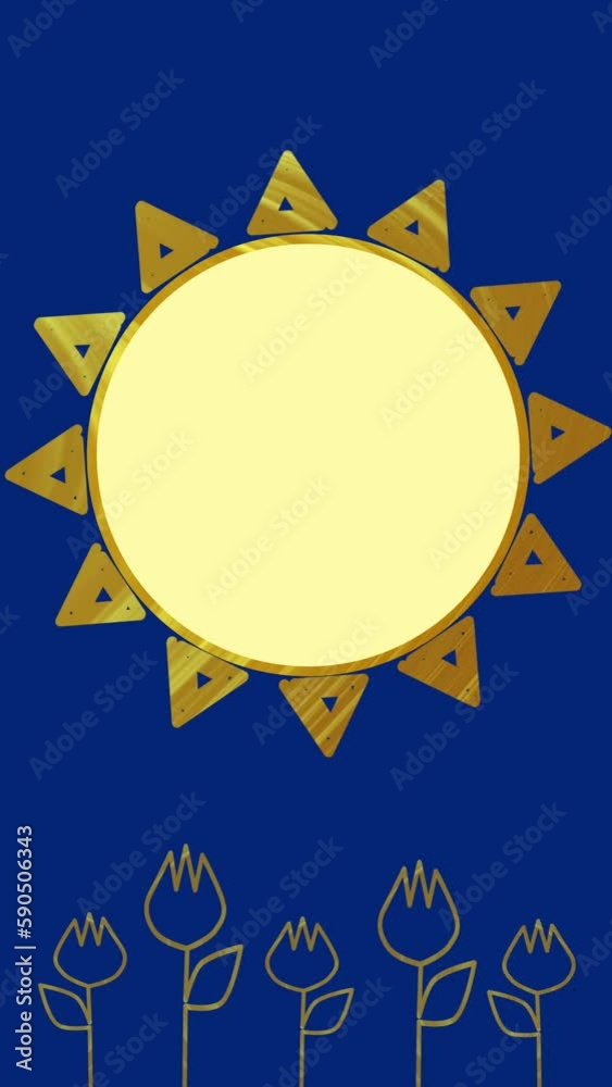 Animated Vertical template for social media. Rotating ring, sunflower ... Animated Vertical template for social media. Rotating ring, sunflower ...