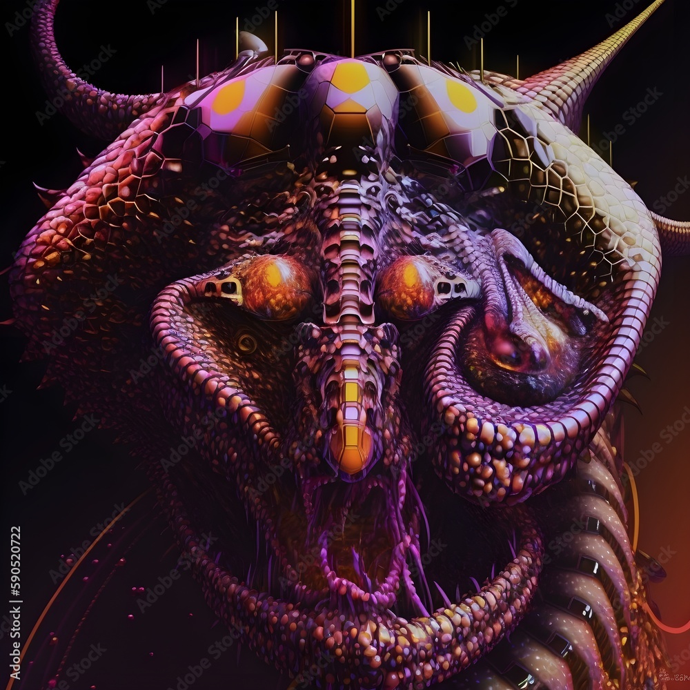 orange purple pink silver liquid mercury9000 the leader of the mutated ...