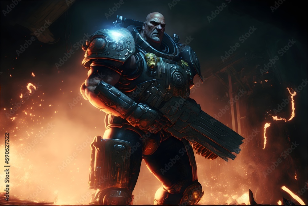 Orgyn fighters warhammer 40k spacemarine 40k trench full body tekno ...