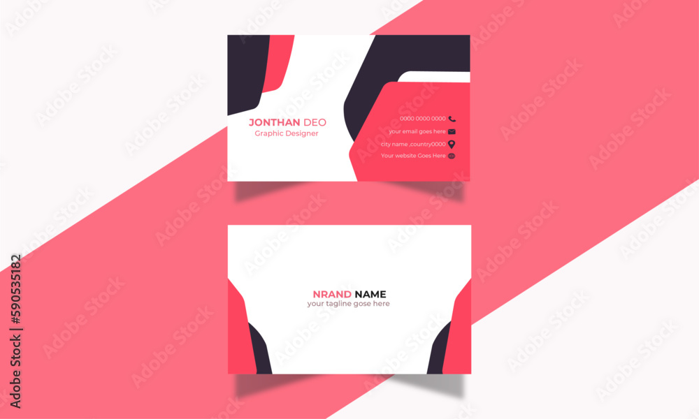 Digital Business color card simple modern relative template clean ...